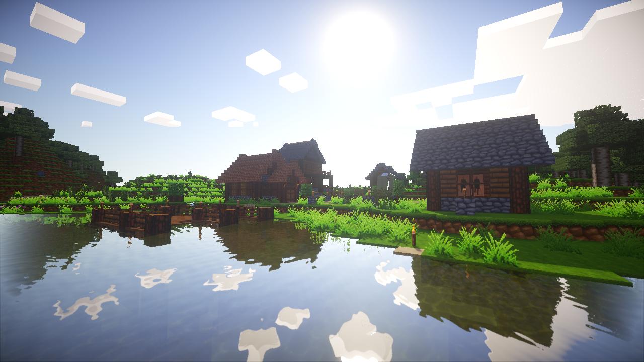 Awesome Village / Town with a boat dock, Town Center and Houses ...