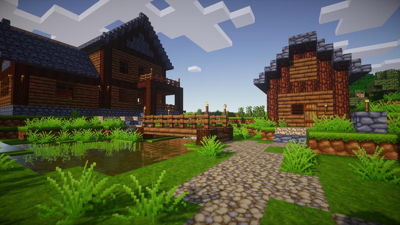 Awesome Village / Town with a boat dock, Town Center and Houses ...