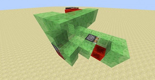 3 Piston SlimeBlock Flying Machiene [SNAPSHOT14w18a] Minecraft Map