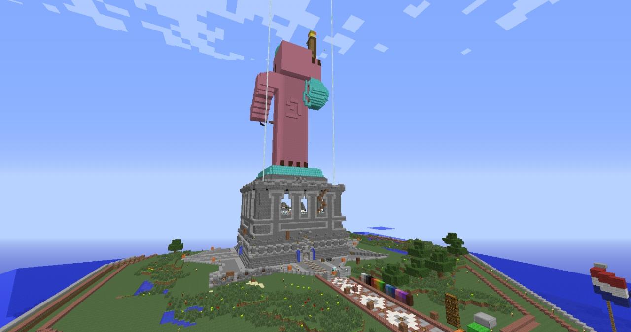 Statue of Pigerty (Pig Version of Statue of Liberty) [WIP] Minecraft Map