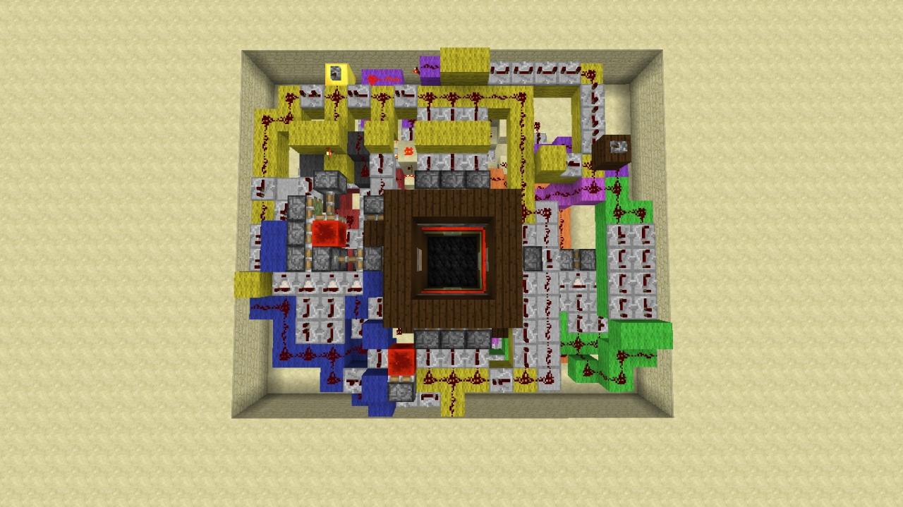 3x3 Flush-to-the-Floor Piston Door Minecraft Project