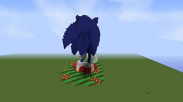 3D Sonic The Hedgehog (sonic unleashed) Statue Minecraft Map