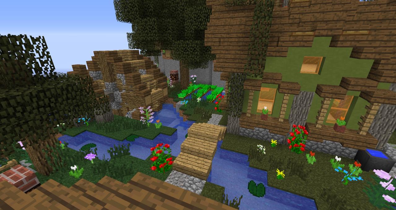 colorful mountain village Minecraft Map