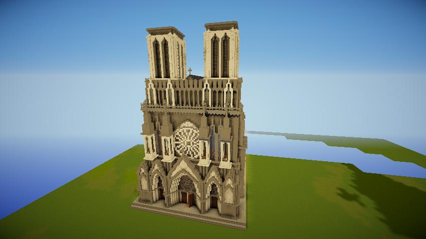 Cathedral inspired by Notre Dame Minecraft Map