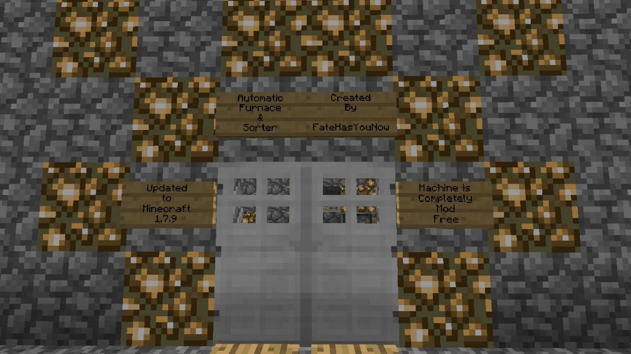 Automatic Furnace & Item Sorter in one machine Minecraft Map