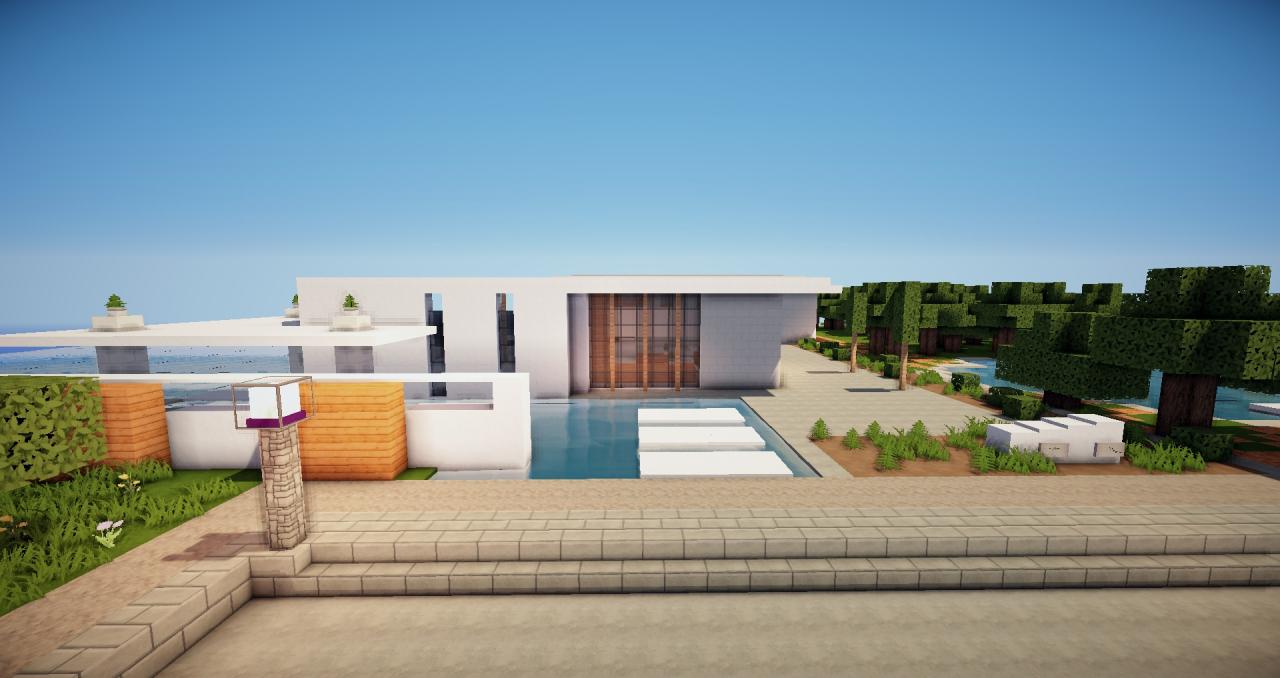 Modern Bay-side Bungalow Minecraft Map