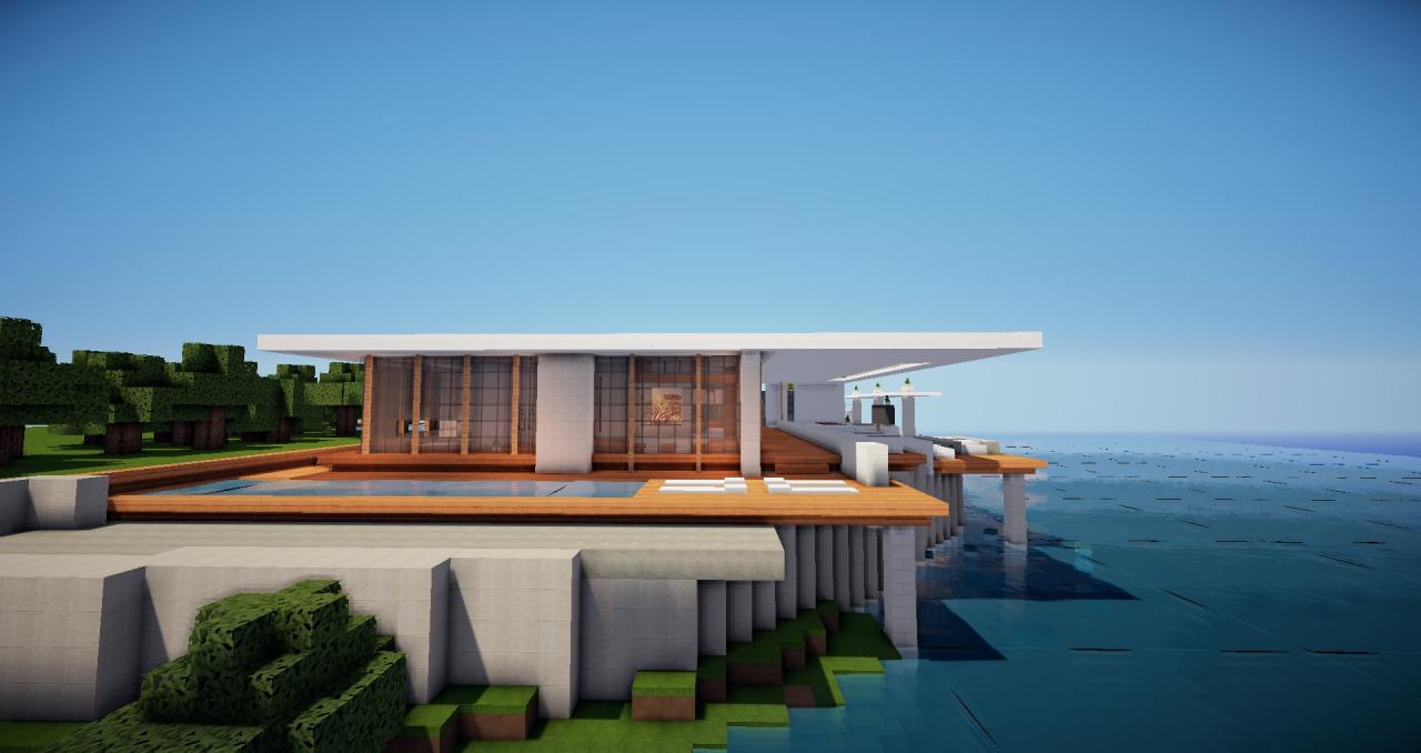 Modern Bay-side Bungalow Minecraft Map
