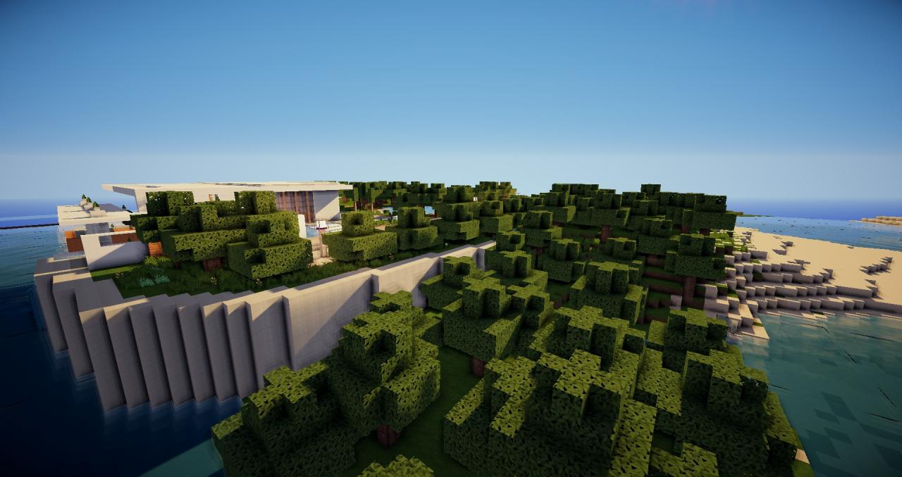 Modern Bay-side Bungalow Minecraft Map
