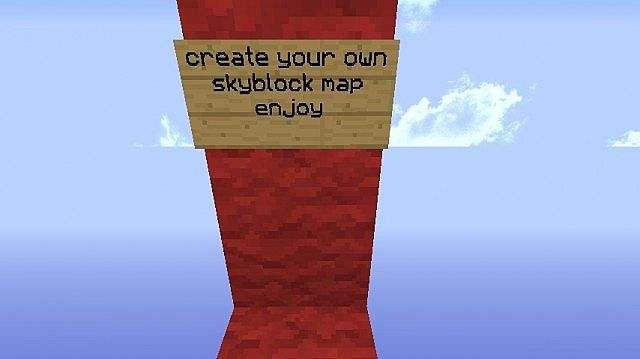 Create Your Own Skyblock Minecraft Map