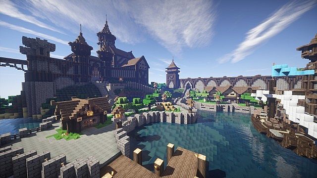 | Amaroth - Medieval Port City | Minecraft Map