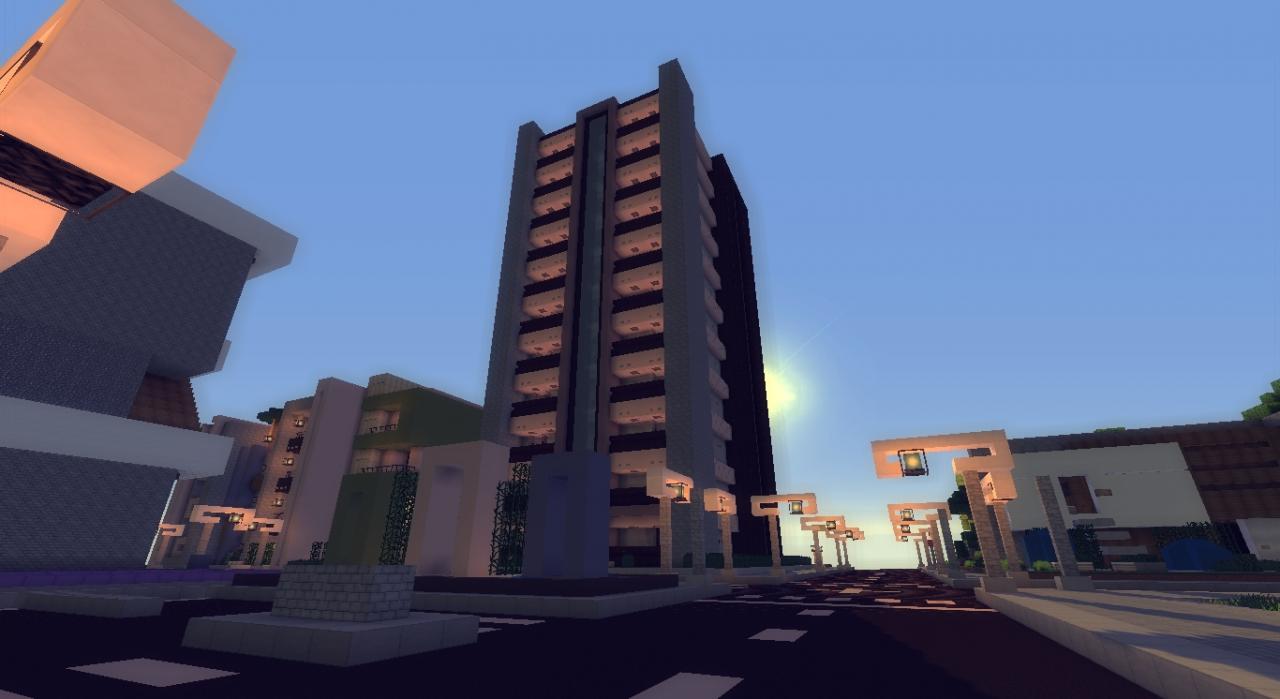Modern city of Annapolis on the Minetopia server Minecraft Map