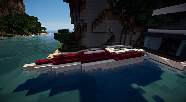 Beach House + Speedboat Minecraft Map