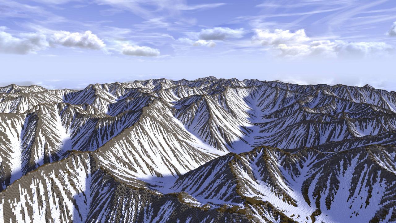 Mountain Range(Test) - Custom Terrain Minecraft Map