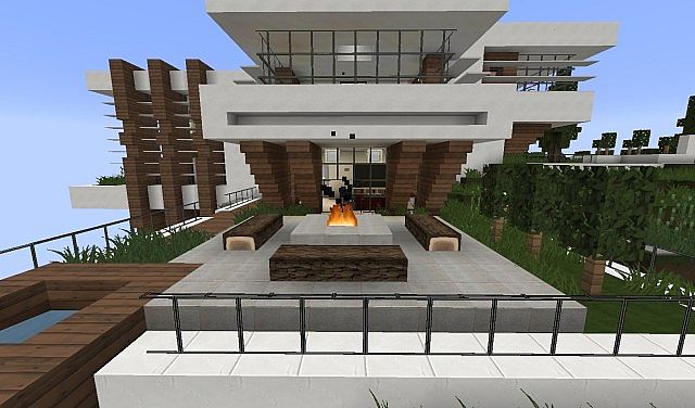 Eleve Modern Contemporary Cliff House Minecraft Map