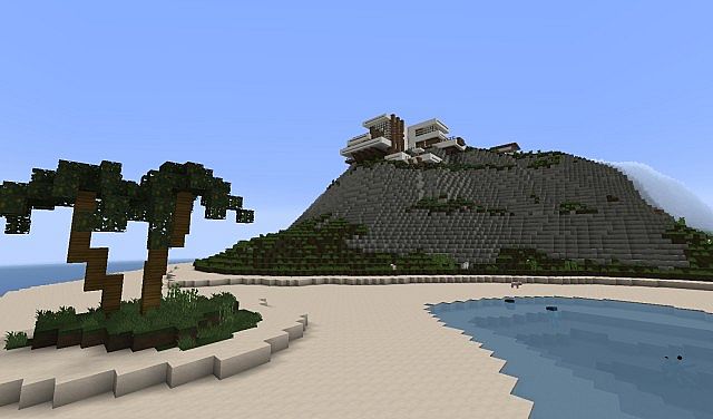Eleve Modern Contemporary Cliff House Minecraft Map