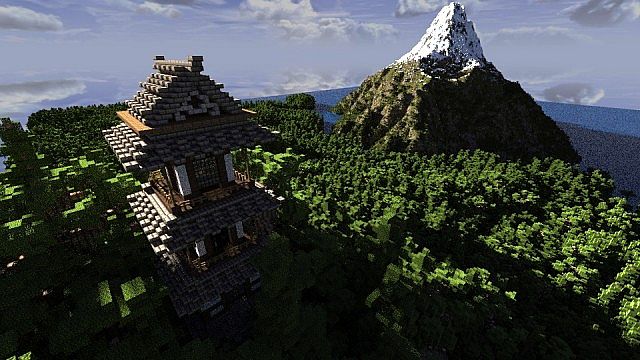Mt. Puji -realistic volcano(shrine building included) Minecraft Map