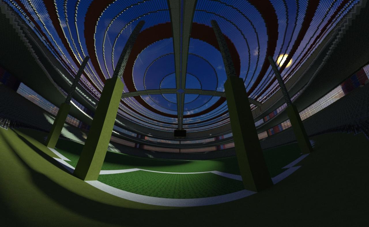 Huge Football Stadium - AFL with schematic Minecraft Map