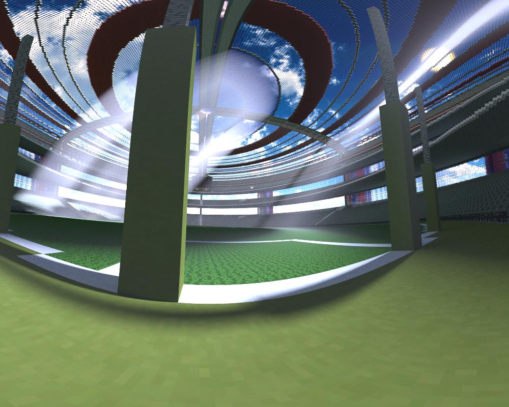 Huge Football Stadium - AFL with schematic Minecraft Map