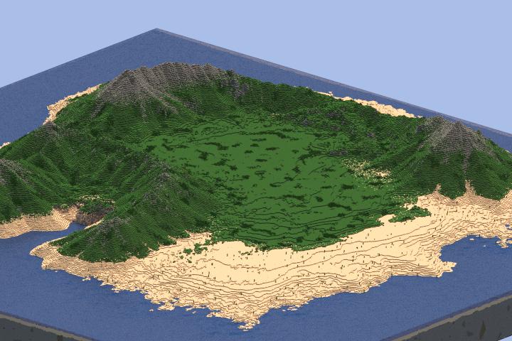 Custom Terrain - Island Minecraft Map