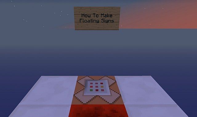 Creating Floating Signs in Vanilla Minecraft {Redstone 1.8+}