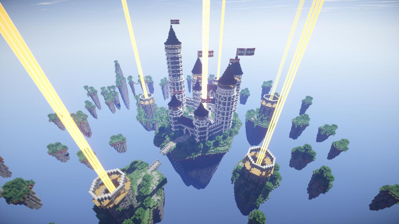 the flying castle Minecraft Map