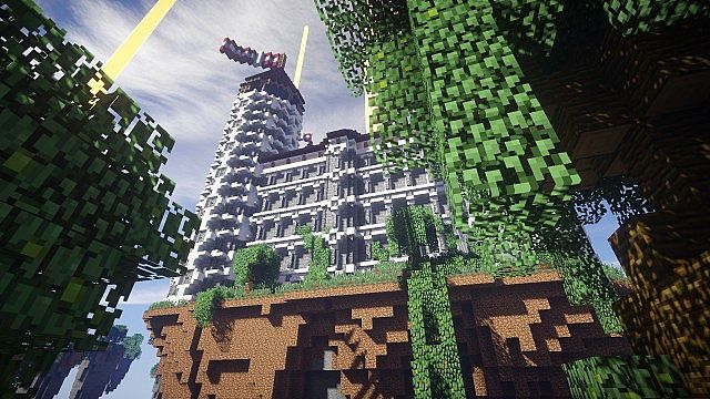 the flying castle Minecraft Map
