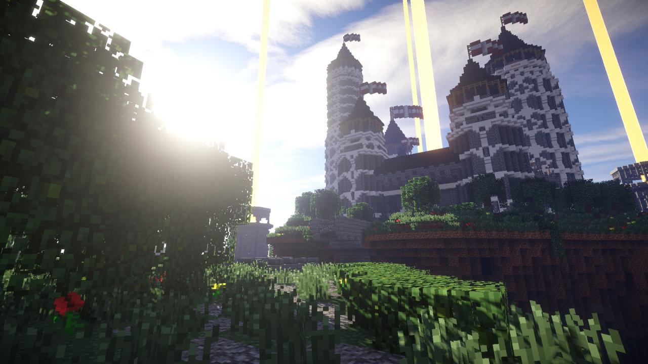 the flying castle Minecraft Map