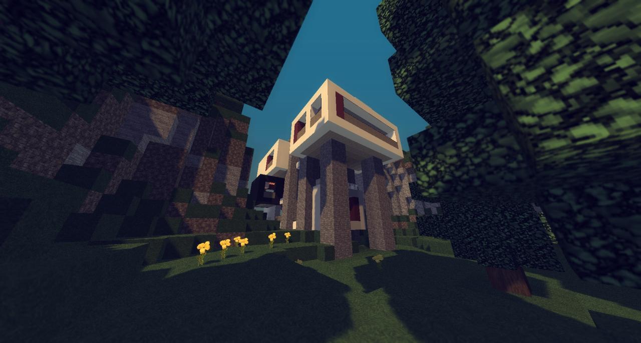 Modern Cliff Mansion Minecraft Map