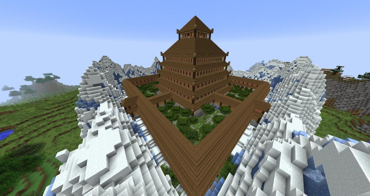 Minecraft - Server Spawn / Hub (Oriental Winter) - DOWNLOAD! Minecraft Map