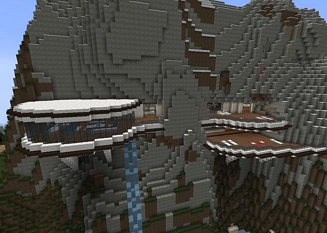 Modern Cliffside House Minecraft Map