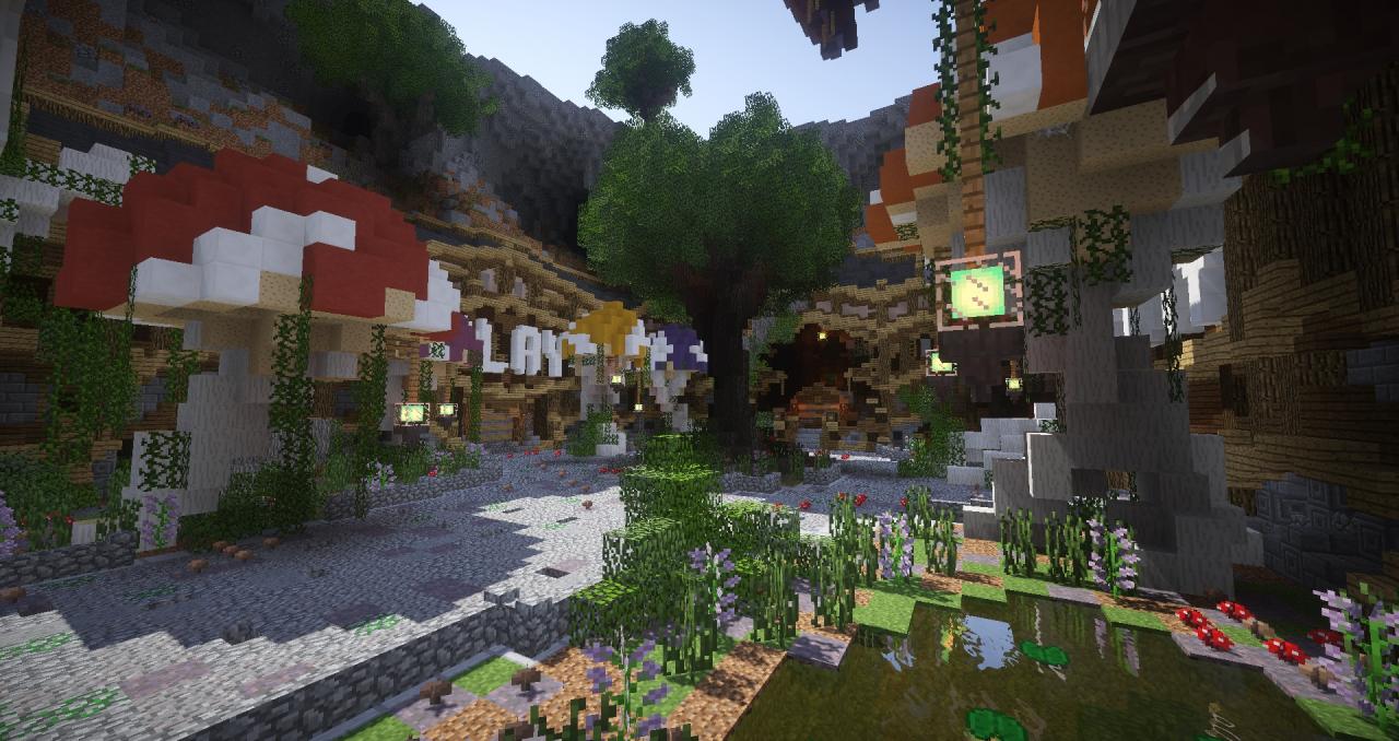 Fungal-Themed Minigames Lobby Minecraft Map