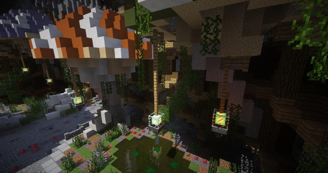 Fungal-Themed Minigames Lobby Minecraft Map
