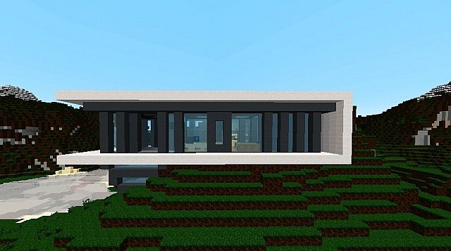 Hillside Modern House Minecraft Map