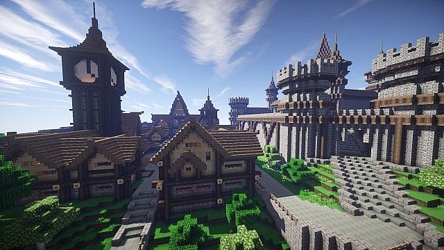 | Amaroth - Medieval Port City | Minecraft Map