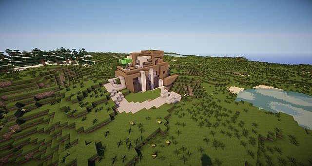 Modern valley house Minecraft Map