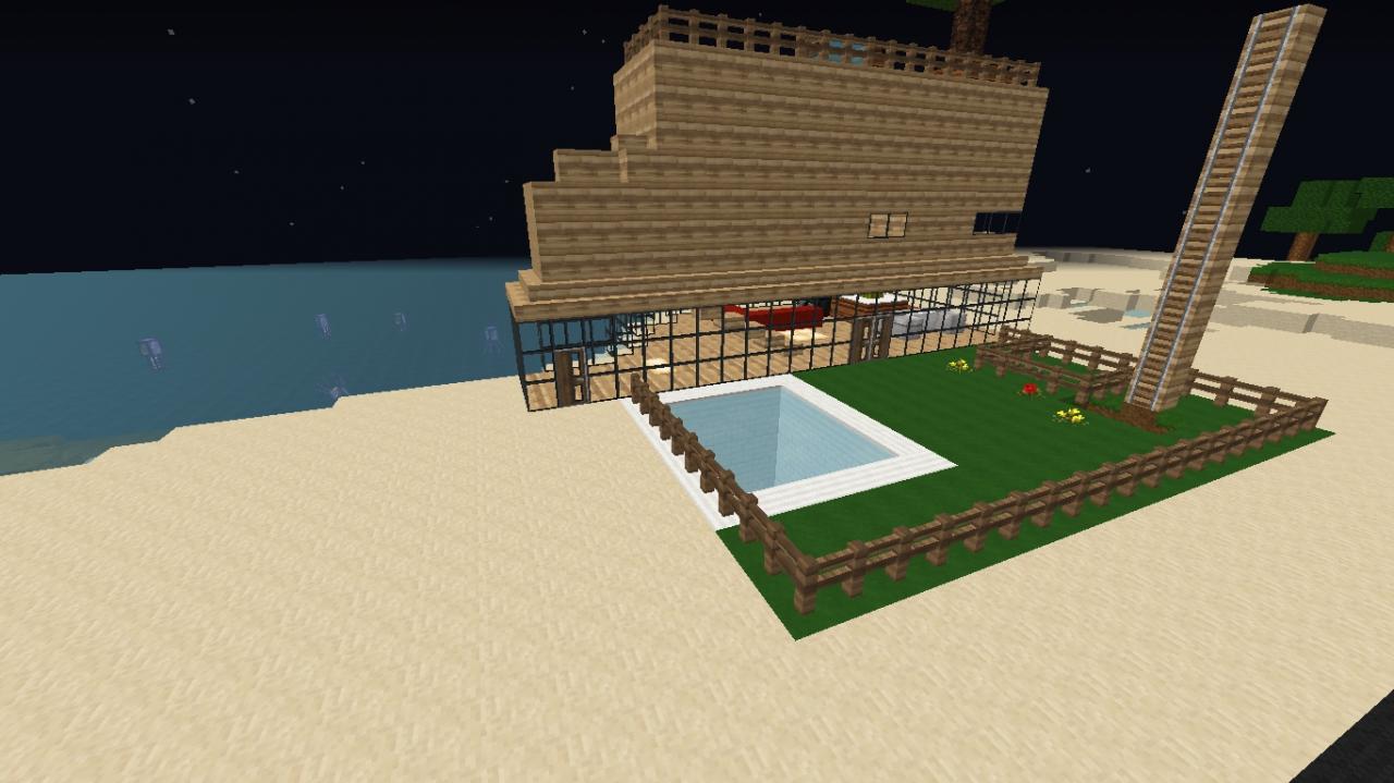 Modern Beach House Minecraft Map