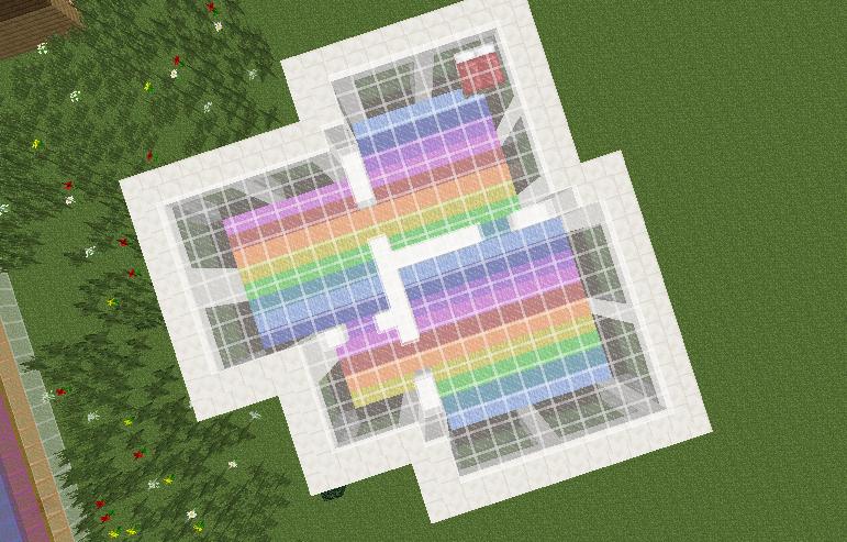 Modern Rainbow House Minecraft Map
