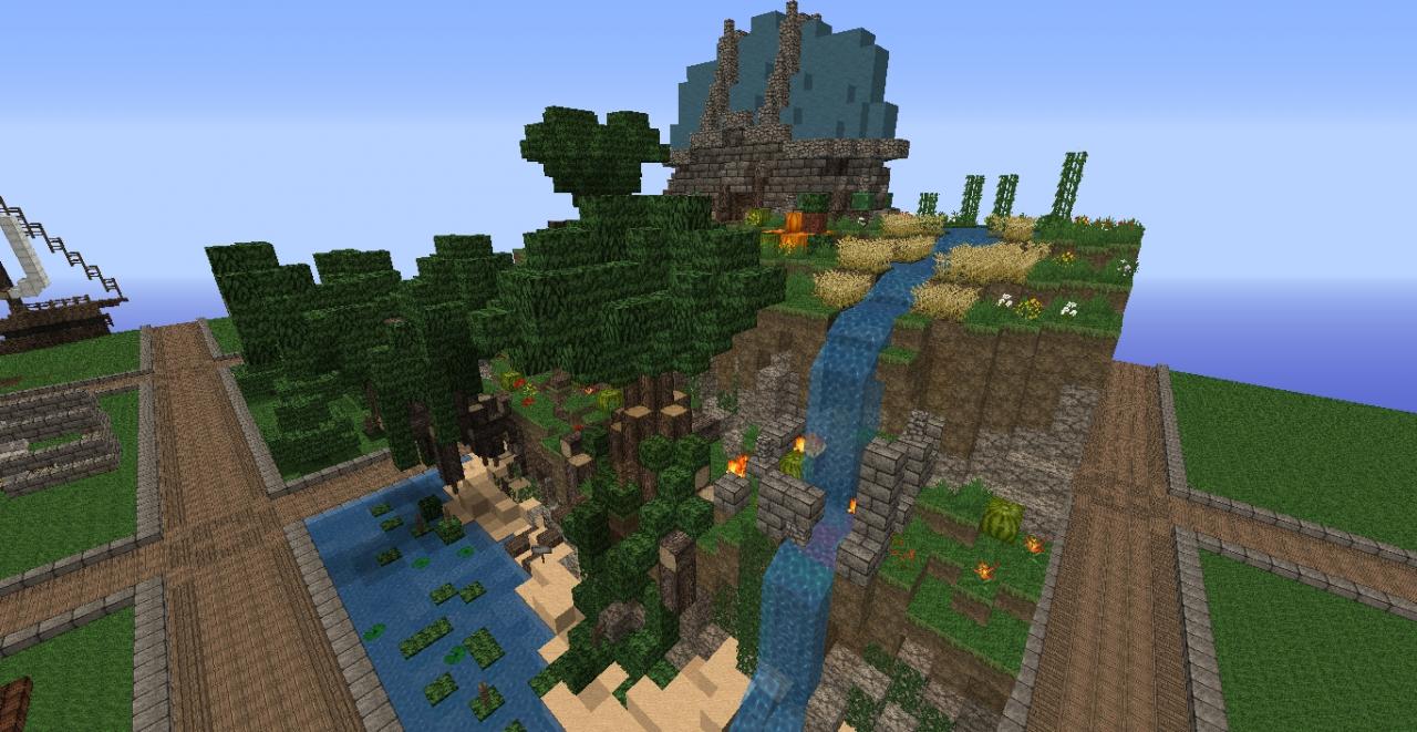 A small Elven cliff Minecraft Map