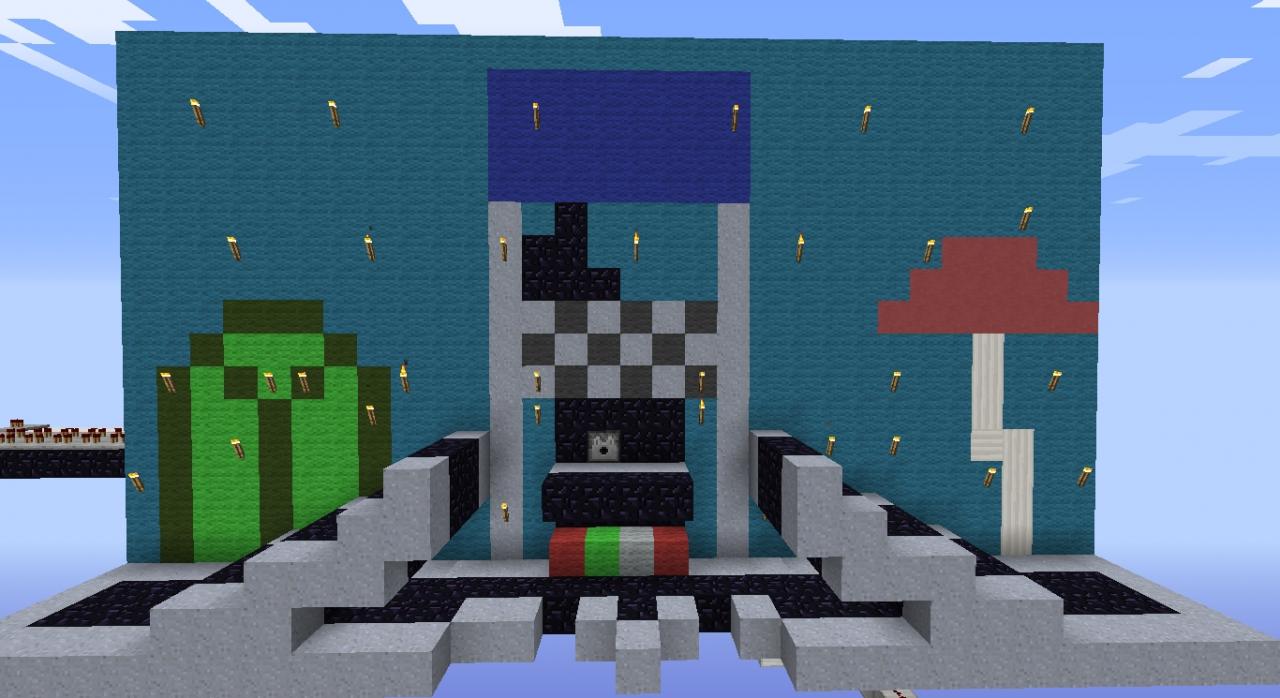 Super Smash Bros Brawl: Mario Circuit! Up to 4 characters! Minecraft Map