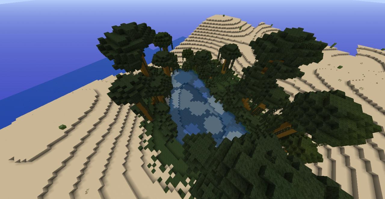 Oasis Desert -Modern Home and Adventure Map Minecraft Map