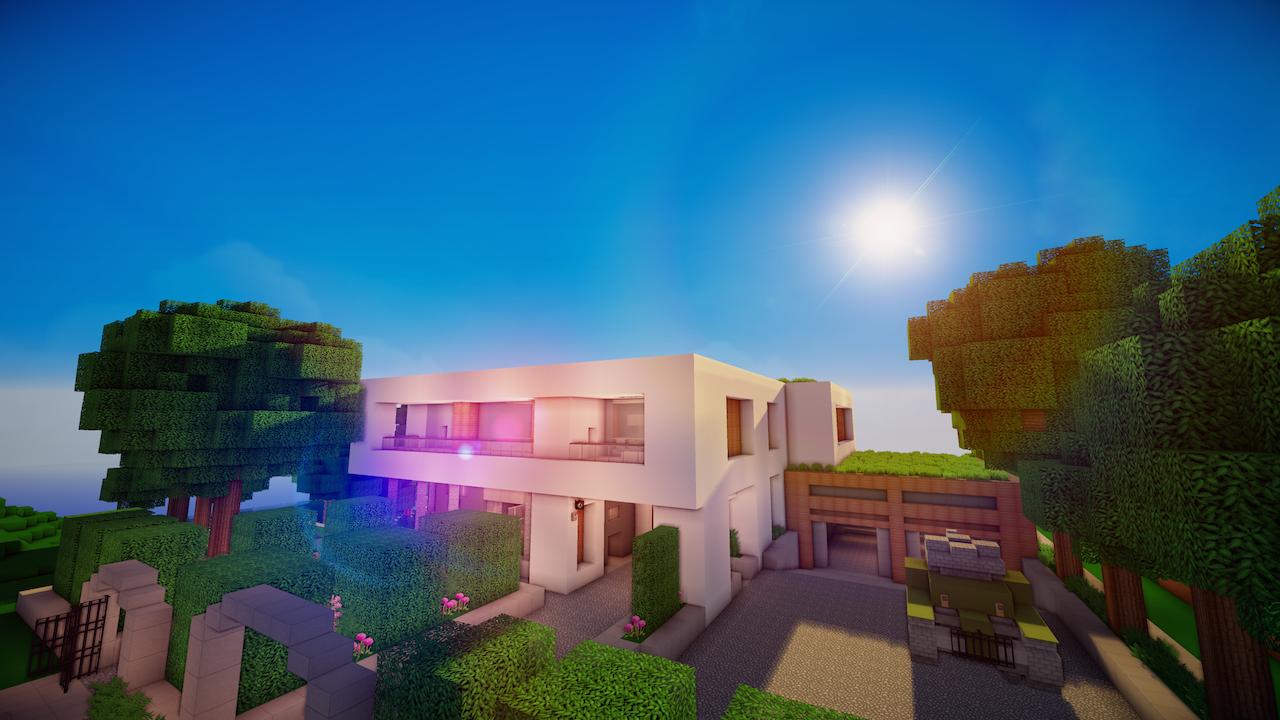 Hill side Contemporary estate. Minecraft Map