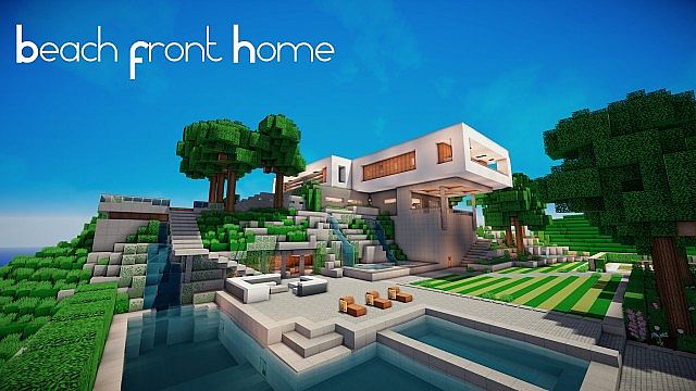 Hill side Contemporary estate. Minecraft Map