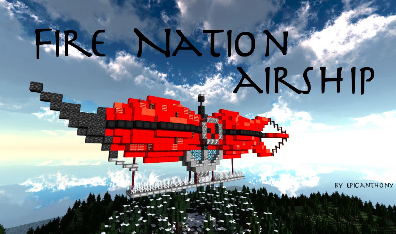 Avatar the Last Airbender - Fire Nation Blimp - Minecraft Map