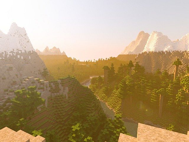 [Map] — Taiga land — Terrain with mountains and taiga. Minecraft Map