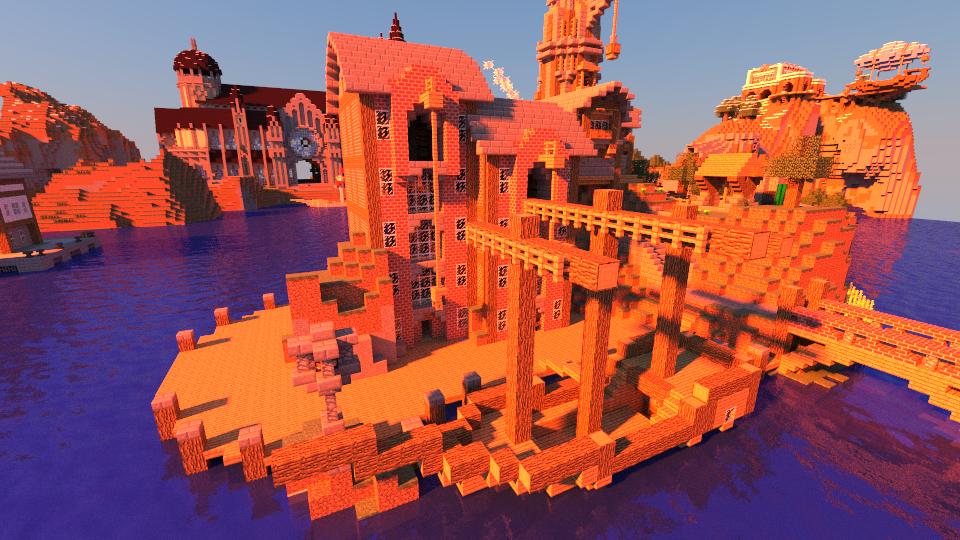 Two harbor buildings Minecraft Map