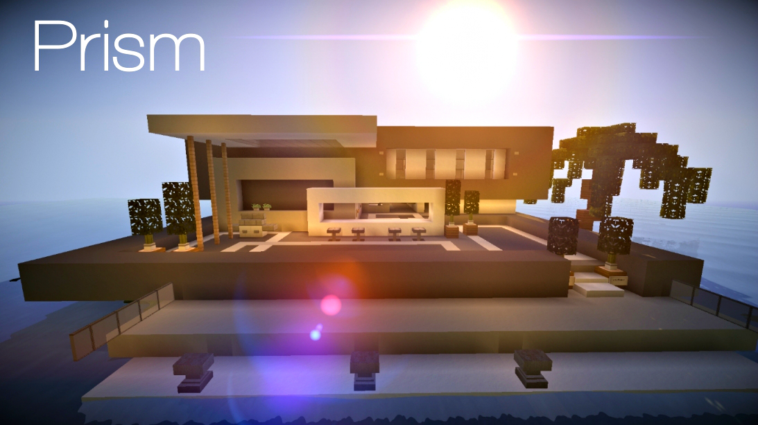 Prism | A modern Island home || pop reel Minecraft Map