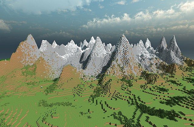 Realistic Terrain - Mountain and Desert Terrain Test Minecraft Map