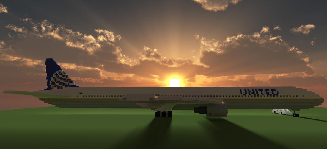 Boeing 777-200 United Airlines Minecraft Map