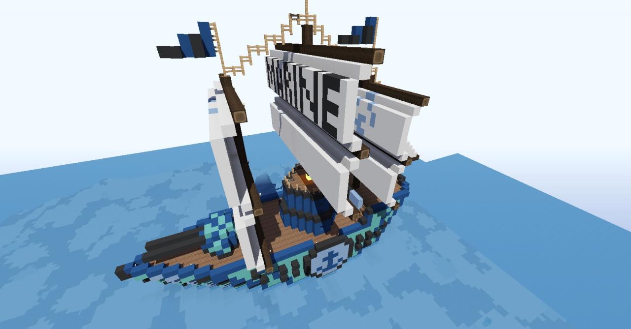 One Piece little Marine Ship Minecraft Map