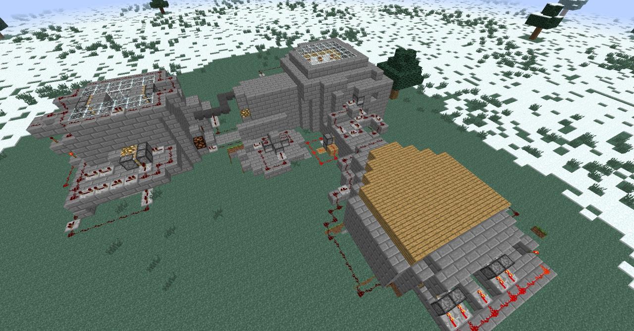 Firework factory! filled with redstone! Minecraft Map